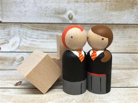 Harry Potter Peg Doll Set Etsy UK Peg Dolls Doll Sets Wood Peg Dolls