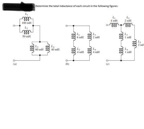 Solved Determine The Total Inductance Of Each Circuit In Chegg Com