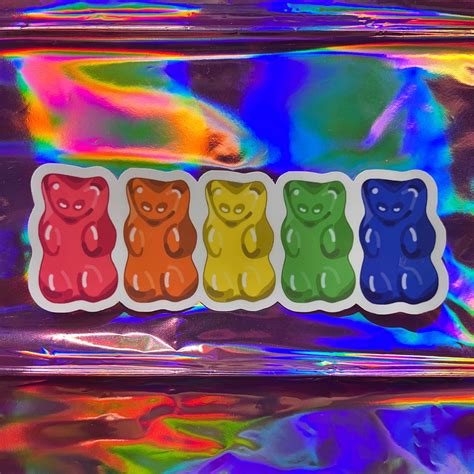 Rainbow Gummy Bears Sticker Gay Pride Lgbt Pride Candy Etsy
