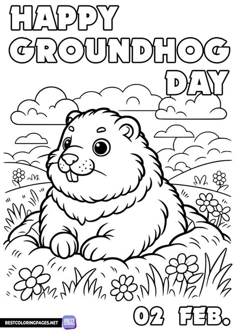 Groundhog Day Coloring Pages Bestcoloringpages Net