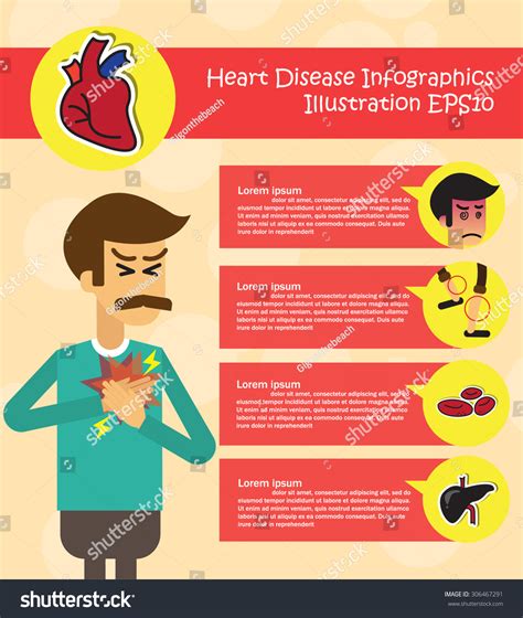 Heart Disease Prevention Infographics Vector De Stock Libre De