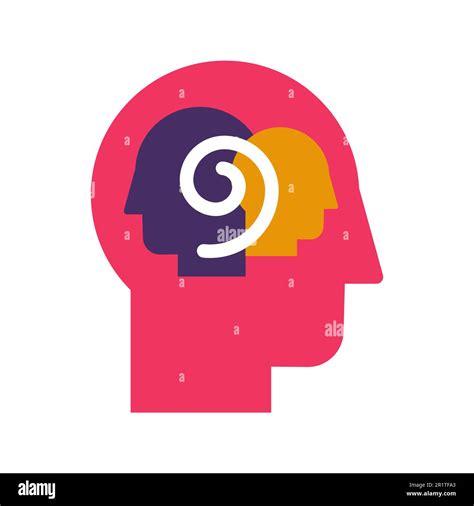 Introspection And Self Observation Color Flat Vector Icon Dissociative Identity Disorder
