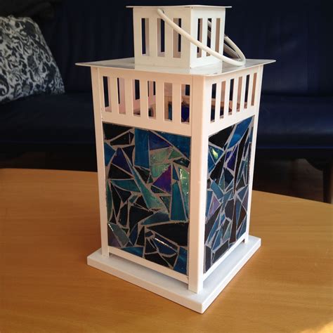 Lantern Sold Faux Stained Glass Stained Glass Panels Stained Glass