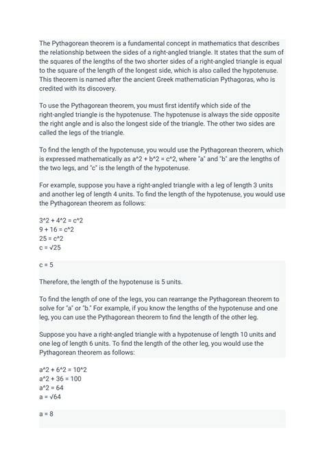 Solution Pythagoras Thereomthe Pythagorean Theorem Is A Fundamental