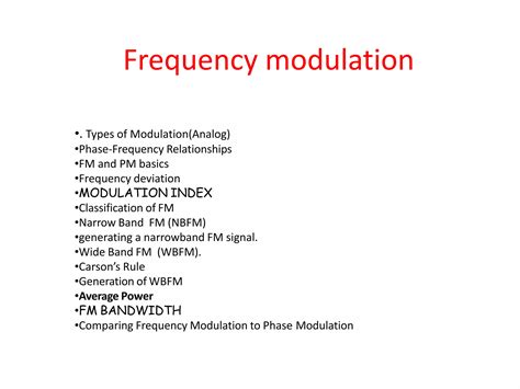 Frequency Modulation Pptx