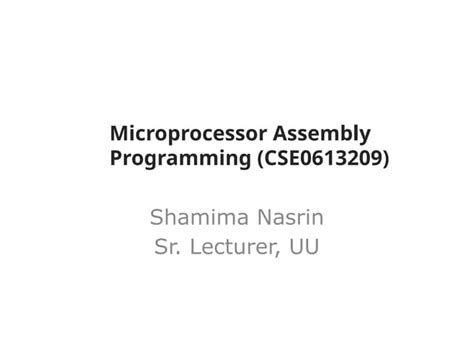 Microprocessor Introduction 8085 And8086 Pptx