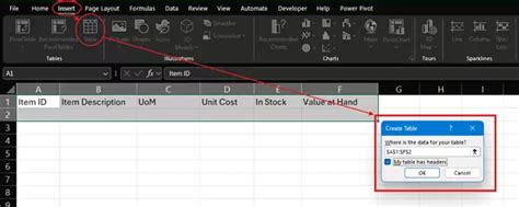 how to create and manage database tables vista projects