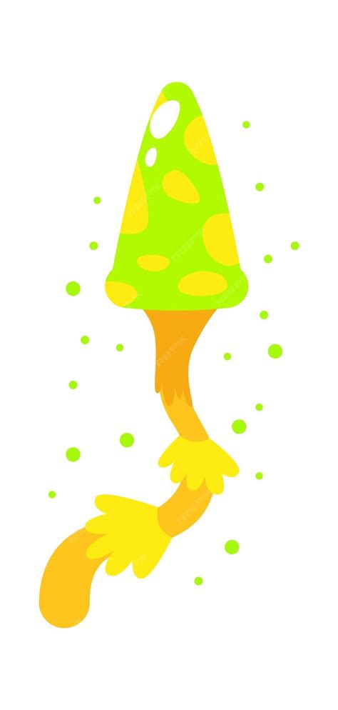 Premium Vector Cartoon Psychedelic Mushroom Vector Illustration
