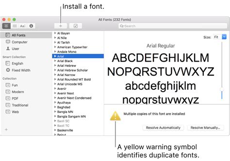 Install And Validate Fonts In Font Book On Mac Apple Support