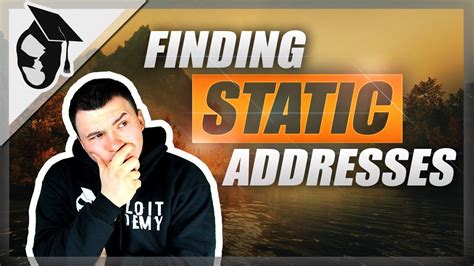 How To Find Static Addresses With Cheat Engine Youtube