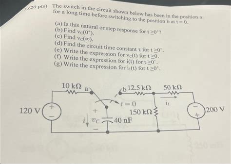Solved S The Switch In The Circuit Shown Below Has Been In Chegg Com