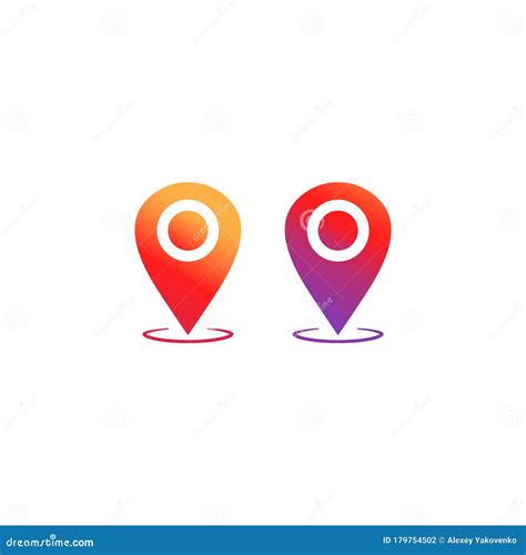Geo Pin Location Icon In Different Colors Or Geolocation Gps Map Pointer In Social Media