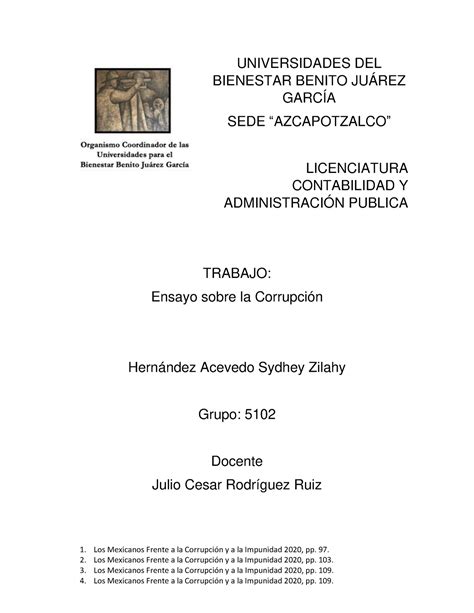 La Corrupción En México 1 Los Mexicanos Frente A La CorrupciÛn Y A