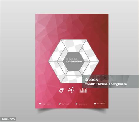 브로셔 템플릿 레이아웃 커버 디자인 연간 보고서 잡지 전단지 또는 다각형 배경에 파란색 도형 A 4에서 책자 벡터 일러스트입니다 0명에 대한 스톡 벡터 아트 및 기타 이미지