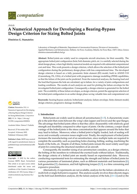 Pdf A Numerical Approach For Developing A Bearing Bypass Design