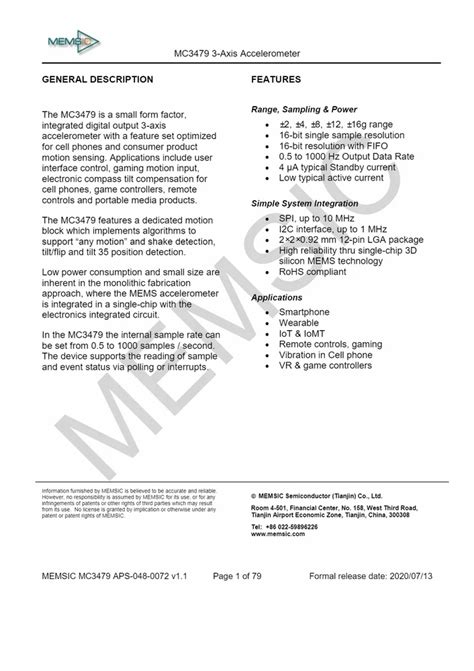 Mc3479 Accelerometers Small Digital 3 Axis Accelerometer Sensor At ₹ 40 Piece Accelerometer