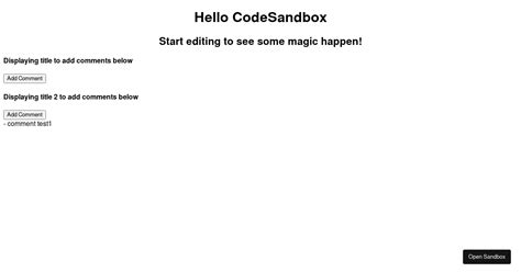 Article With Comments Codesandbox