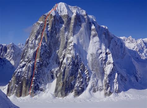 New Route On Mt Dickey Alaska Aim For The Bushes Alpinist