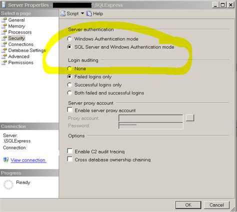 cannot create sql server express login login failed for user stack