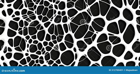 Abstract Black And White Voronoi Pattern Stock Illustration Illustration Of Graphics Organic