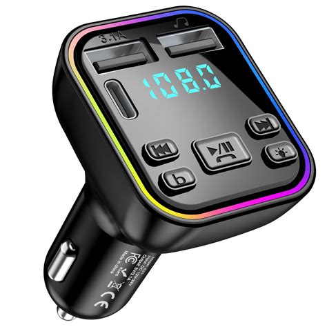 Joyroom Bluetooth Car Adapter Bluetooth 5 3 Wireless Fm Transmitter For Car Pd And Qc 3 0 Usb