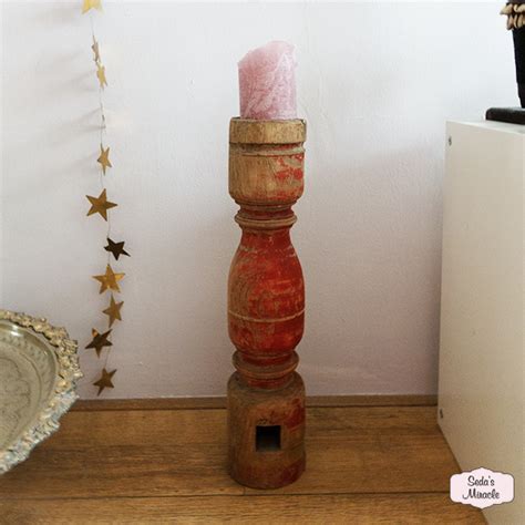 Vintage Gizana Kandelaar Fair Trade Uit India