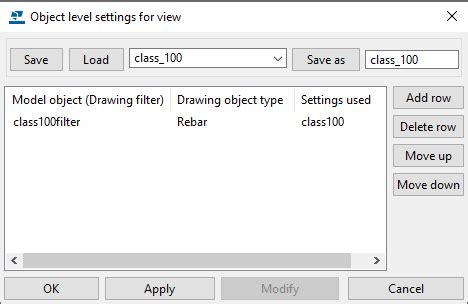Detailed Object Level Settings Tekla User Assistance