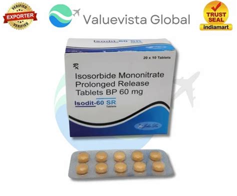 60mg Isodit Sr Isosorbide Mononitrate Tablet At ₹ 250 Stripe Isosorbide Dinitrate In Nagpur
