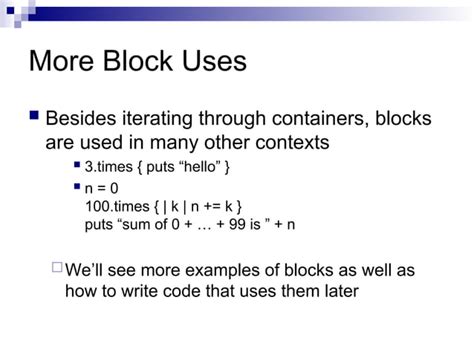 Ruby Containers Programming Language For Ppt