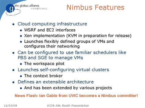 Nimbus Or An Open Source Cloud Platform Or