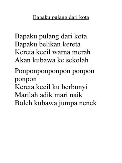 Bapaku Pulang Dari Kota Pdf