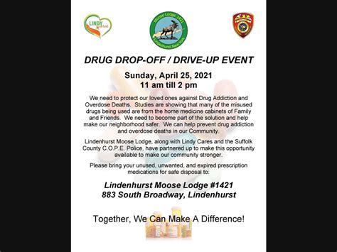 Lindenhurst Moose Lodge Drug Take Back Event Lindenhurst Ny Patch