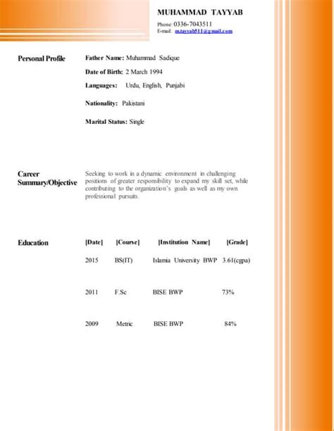 Tayyab Cv Pdf