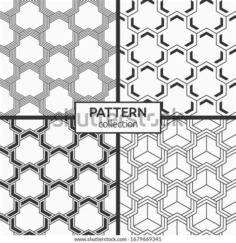 Set Four Seamless Patterns Abstract Geometric Stock Vector Royalty Free 1679669341 Shutterstock