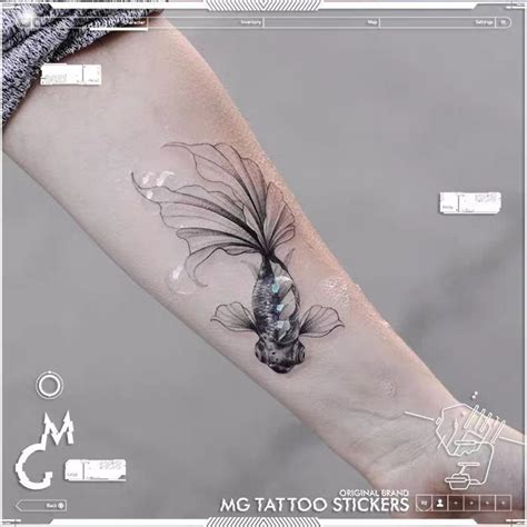 ♞ ♘สไตล์เกาหลีลายปลาคาร์พสีเทาความงามโรแมนติกวรรณกรรมสาวข้อเท้ากระดูกไห