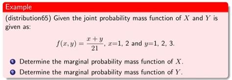 Solved Distribution65 Given The Joint Probability Mass