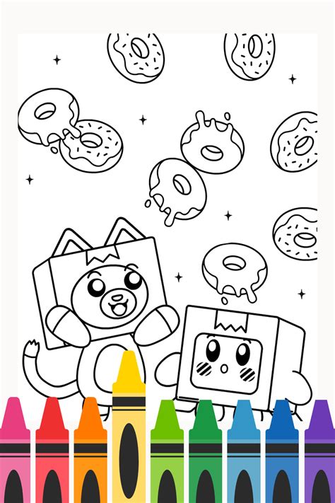 Foxy And Boxy Coloring Page Lankybox Shop