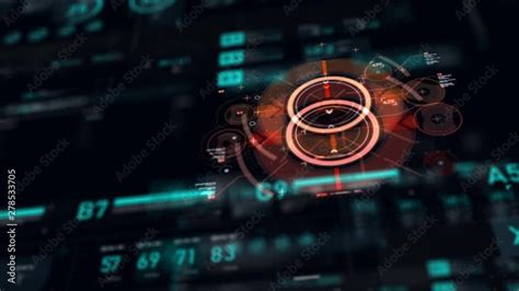Target Pointer And Futuristic User Interface Hud Gui Digital Text