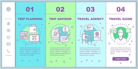 Premium Vector Traveling Onboarding Mobile Web Pages Vector Template