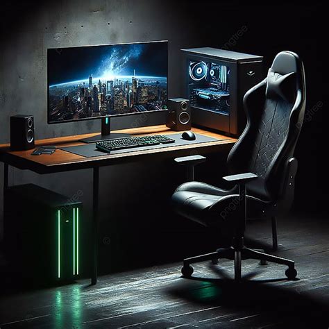 Pc 게임 설정 배경이 있는 게이머 의자 만화 삽화 노름 게이머 배경 일러스트 및 사진 무료 다운로드 Pngtree