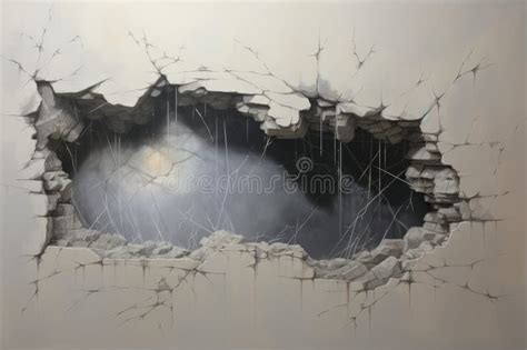 Abstract White Wall Crack Broken Structure Stock Illustration Illustration Of Wall Weathered