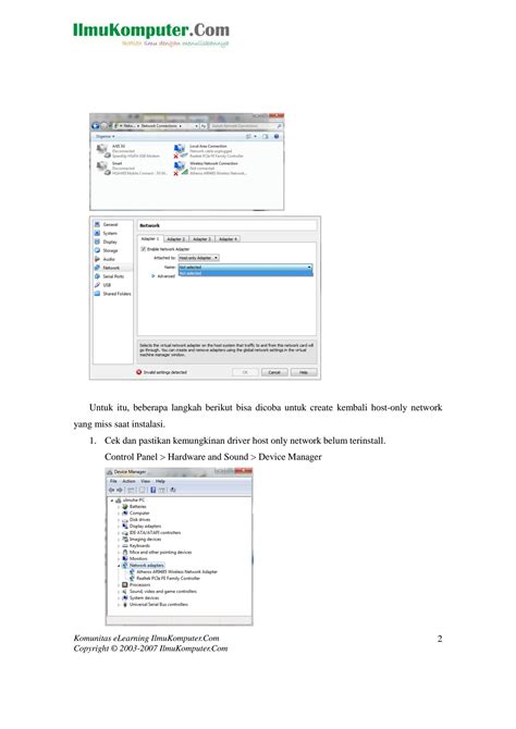 Solution Mengatasi Missing Host Only Adapter Studypool