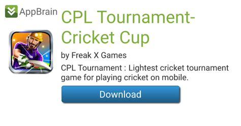Cpl Tournament Cricket Cup For Android Free App Download