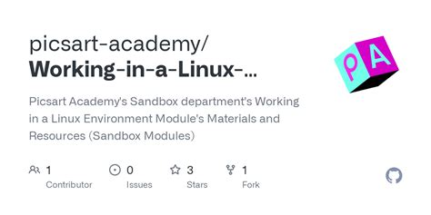 GitHub Picsart Academy Working In A Linux Environment Picsart Academy S Sandbox Department S