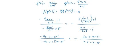 Solved Show That F And G Are Inverse Functions A Algebraically B