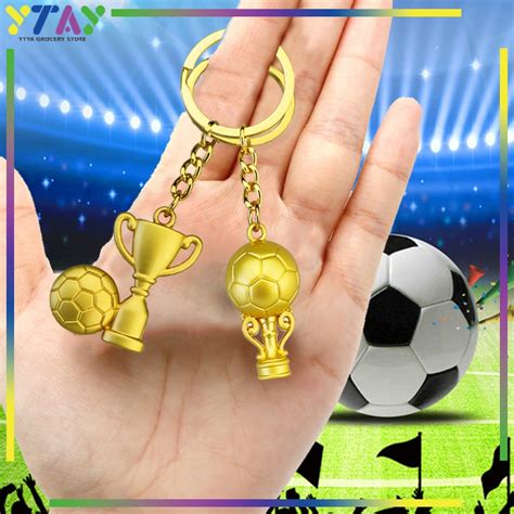 Jual World Cup Gantungan Kunci Logam Emas Gantungan Kunci Bola Mini Sepak Bola Piala Dunia Murah