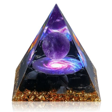 Pyramid ger positiv energi kristall och obsidianläkande