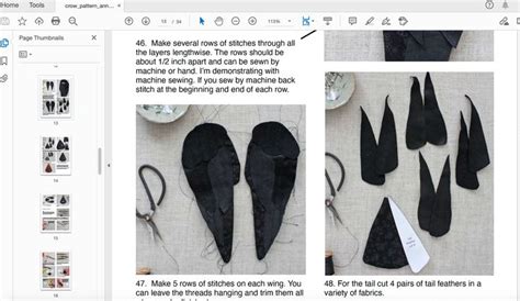 A Sewing Pattern Pdf Crow Etsy Ann Wood Crow Sewing Patterns