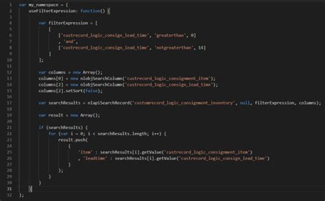 suitescript filter expressions netsuite experiences