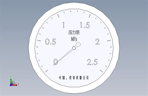 轴向压力表 SOLIDWORKS 2019 模型图纸免费下载 懒石网